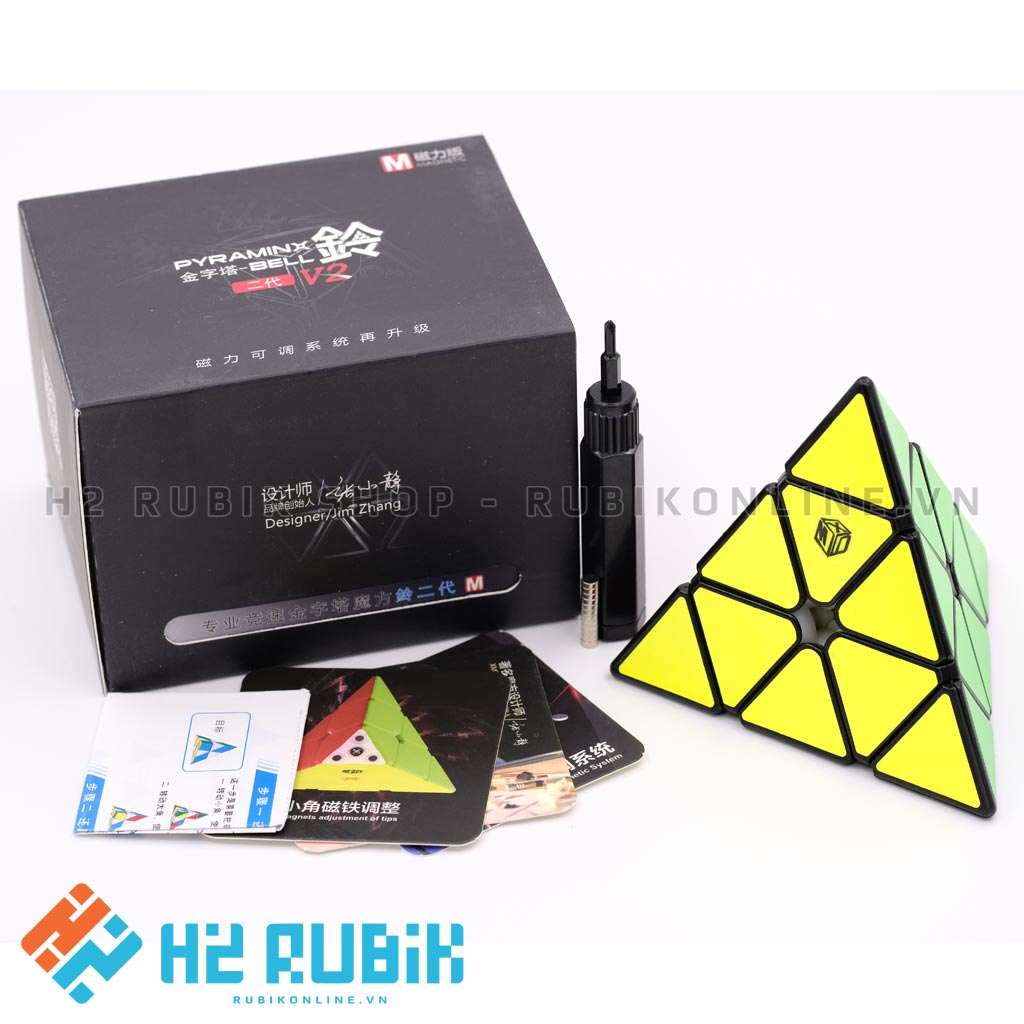 QiYi X-Man Bell Magnetic Pyraminx V2 - Rubik Pyraminx tam giác có nam ...