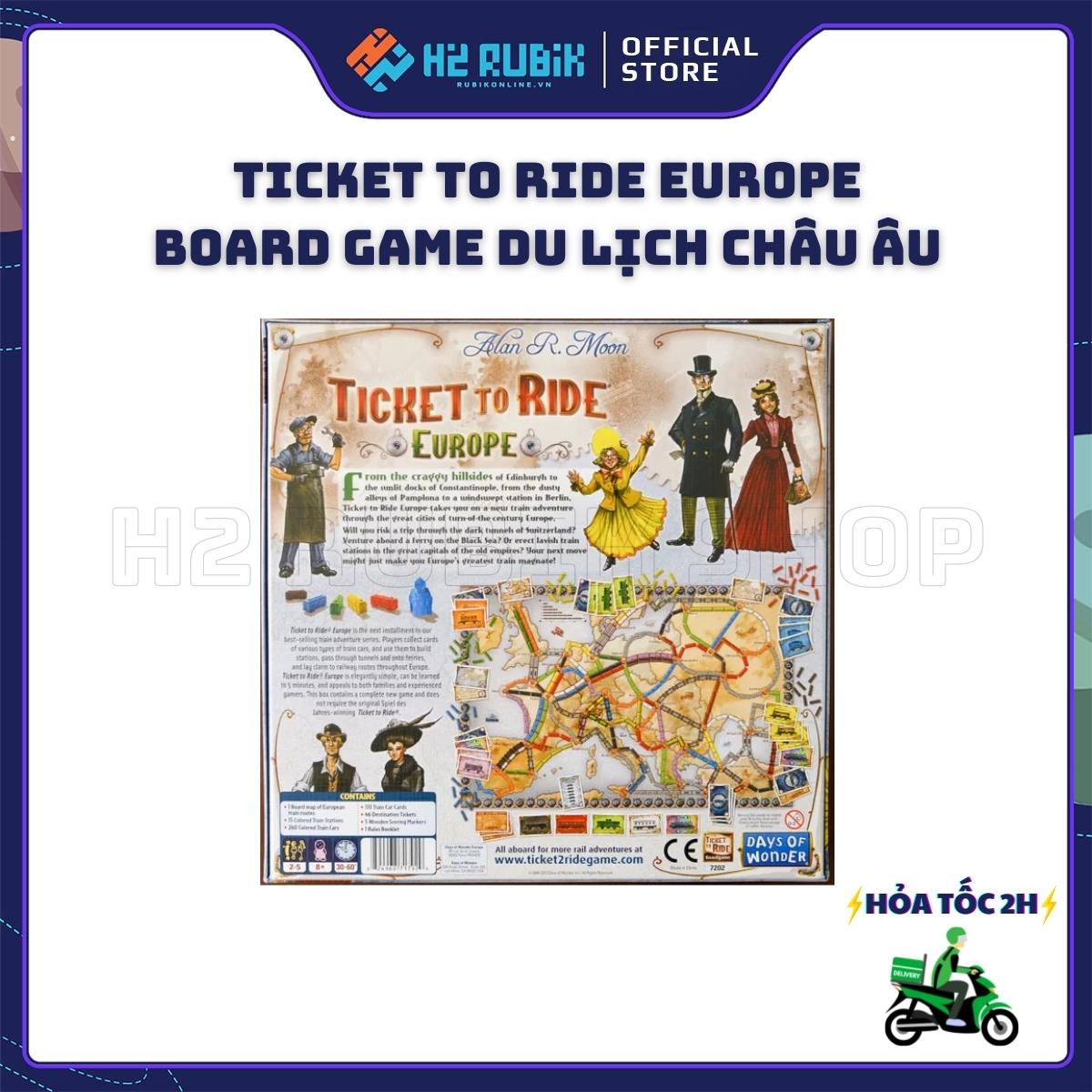 Ticket To Ride Europe Board Game Du Lịch Chiến Thuật Bản Đẹp (Tiếng Anh ...