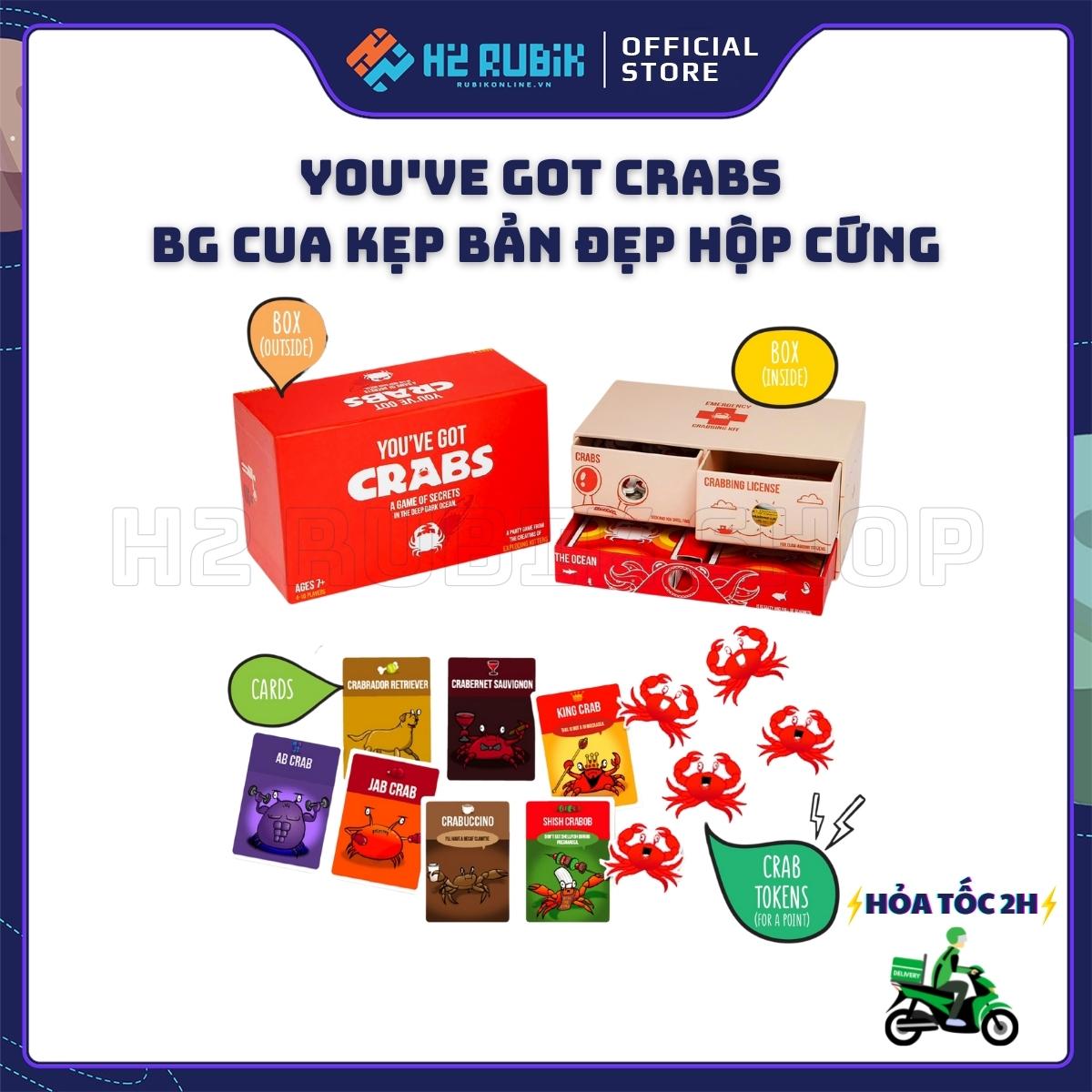 You've Got Crabs Board Game Thẻ Bài Cua Kẹp Bản Đẹp Hộp Cứng (Tiếng Anh US) H2 Rubik Shop