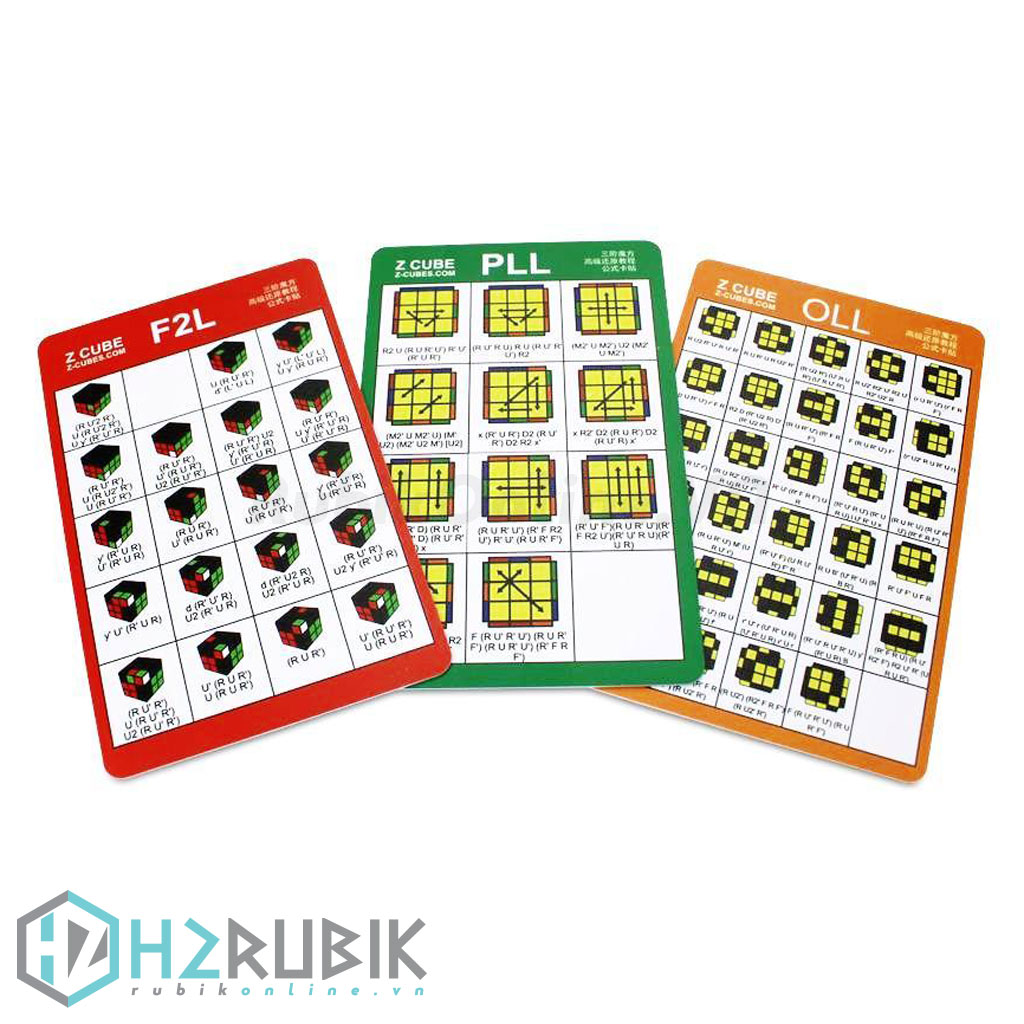 Thẻ công thức rubik - CFOP Card H2 Rubik Shop
