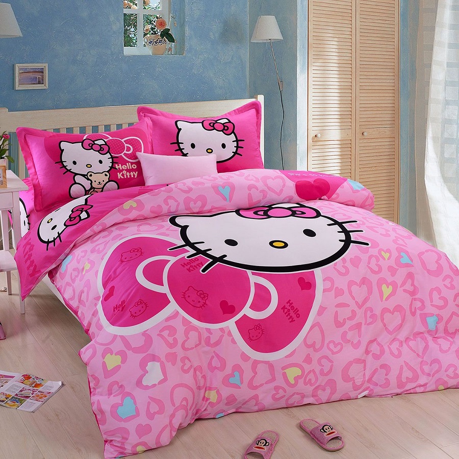 10 Mẫu Chăn Ga Gối Đệm Hello Kitty Dễ Thương Bé Gái Nào Cũng Mê