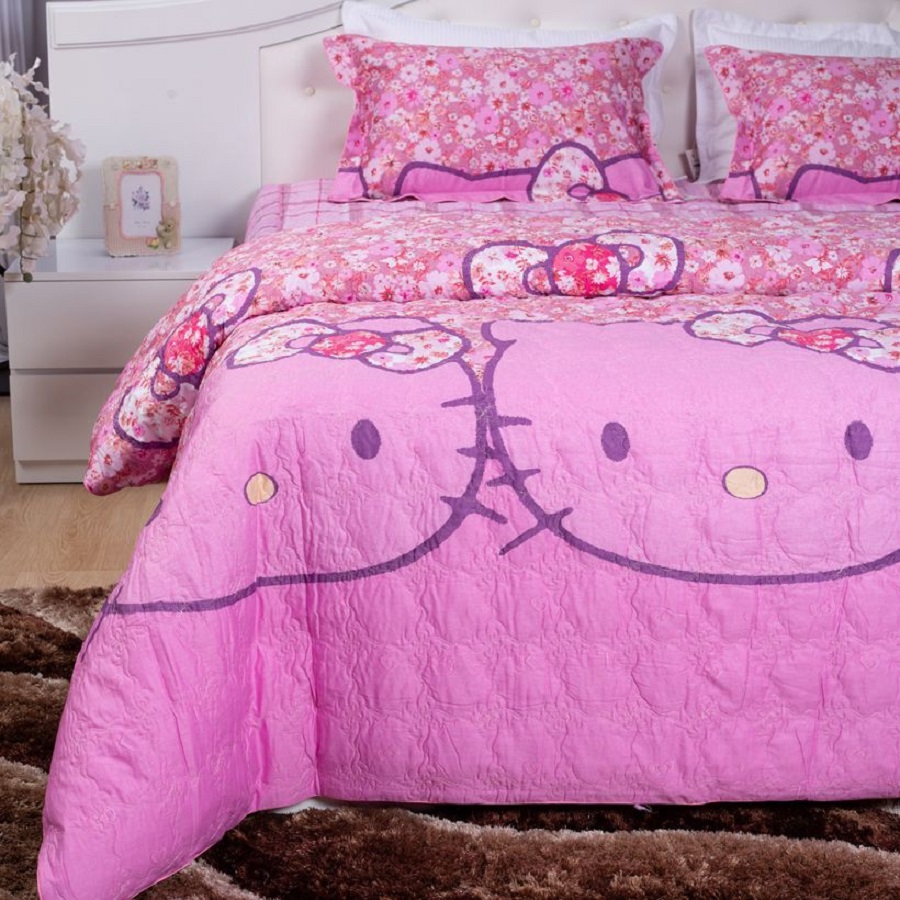 10 Mẫu Chăn Ga Gối Đệm Hello Kitty Dễ Thương Bé Gái Nào Cũng Mê