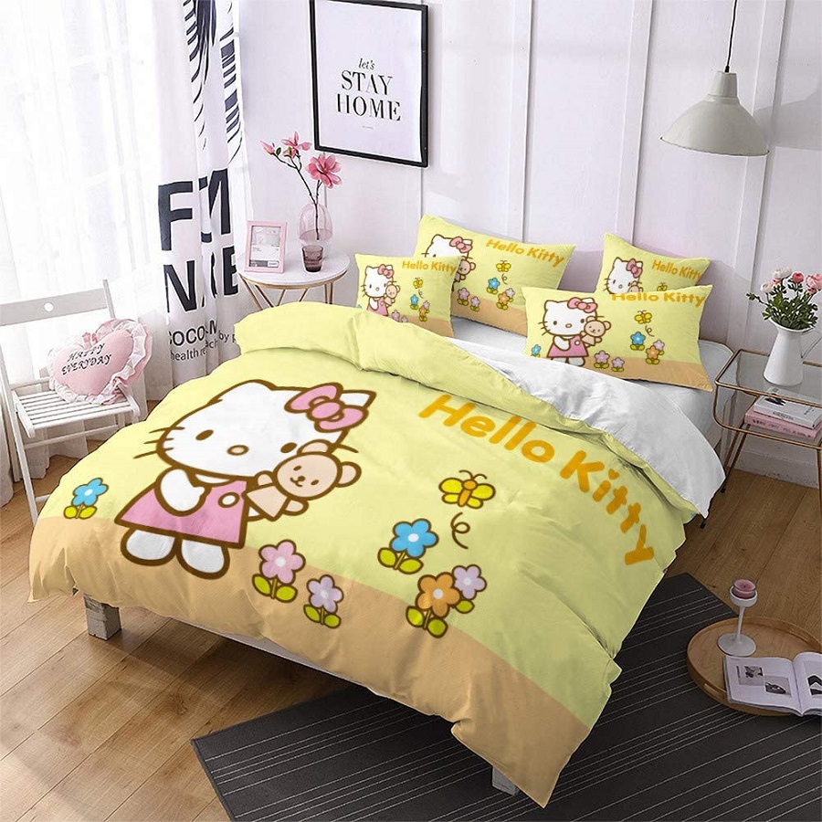 10 Mẫu Chăn Ga Gối Đệm Hello Kitty Dễ Thương Bé Gái Nào Cũng Mê