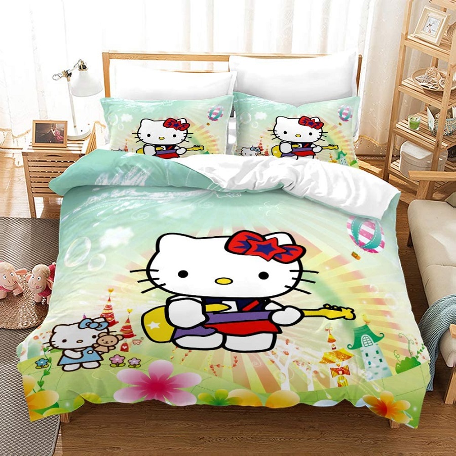 10 Mẫu Chăn Ga Gối Đệm Hello Kitty Dễ Thương Bé Gái Nào Cũng Mê