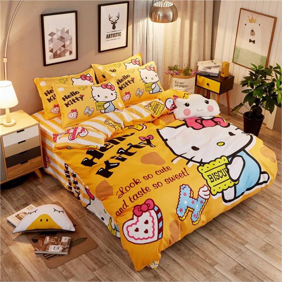 10 Mẫu Chăn Ga Gối Đệm Hello Kitty Dễ Thương Bé Gái Nào Cũng Mê
