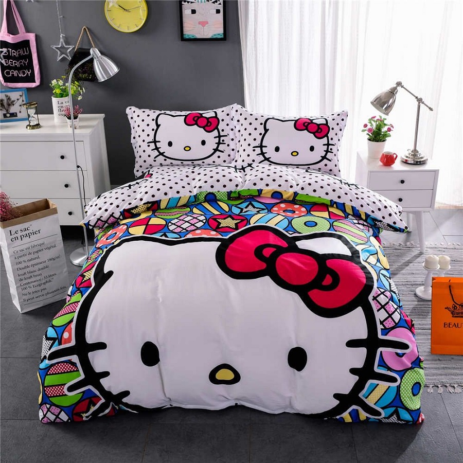 10 Mẫu Chăn Ga Gối Đệm Hello Kitty Dễ Thương Bé Gái Nào Cũng Mê