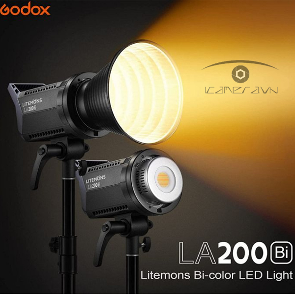 Đèn Godox LA200Bi Bi-Color LED Light 230W hỗ trợ quay phim chính hãng