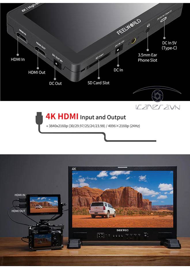 Màn Hình FeelWorld F6 Plus X 5.5" 4K HDMI Monitor