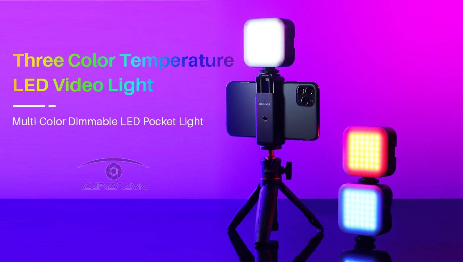 Đèn led Ulanzi U-Bright 36 bóng đổi màu 2700-6500K hàng chính hãng