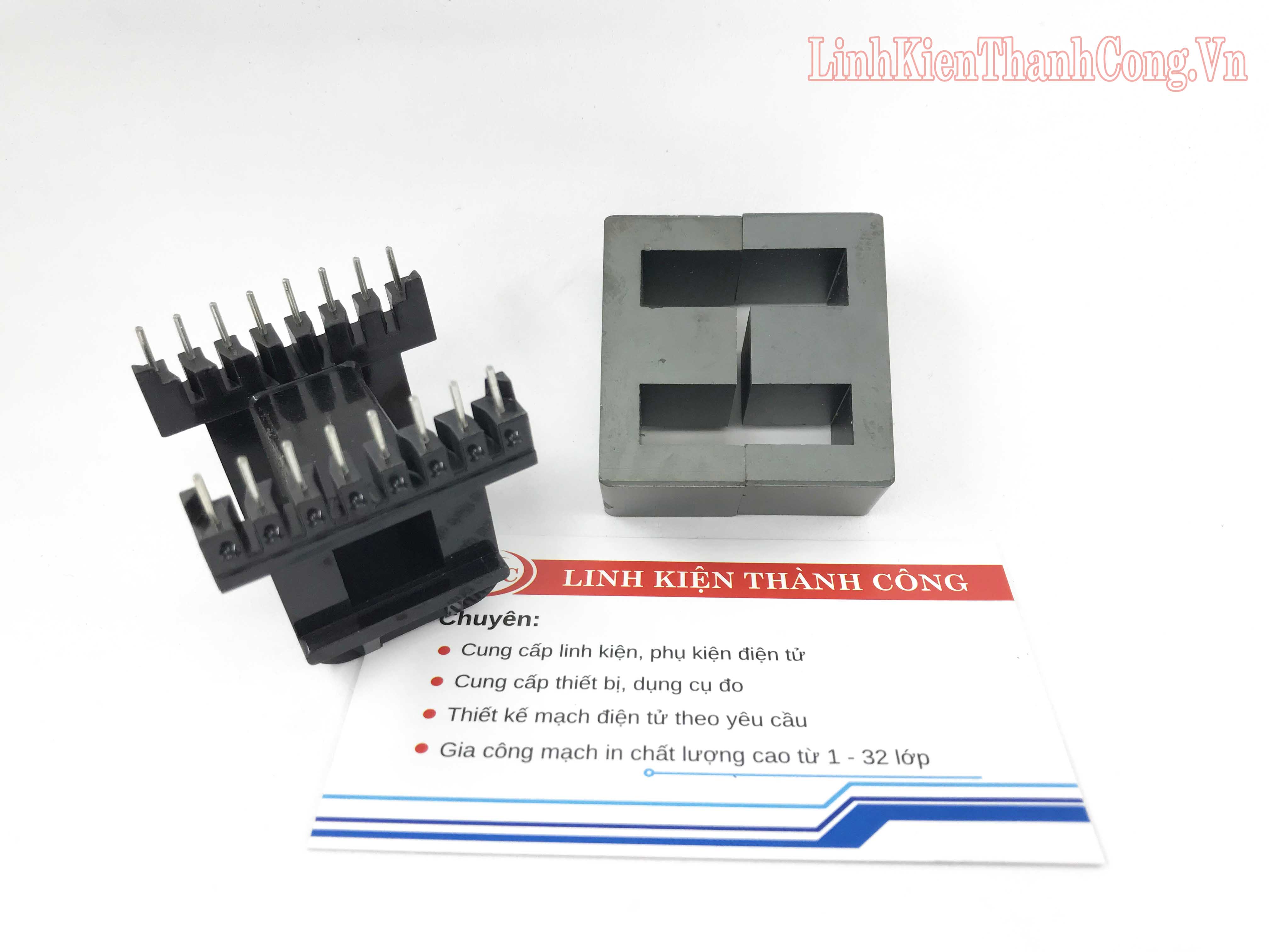 Biến Áp Xung EE4215 Nằm (8+8) Lõi Hở - Linh Kiện Thành Công