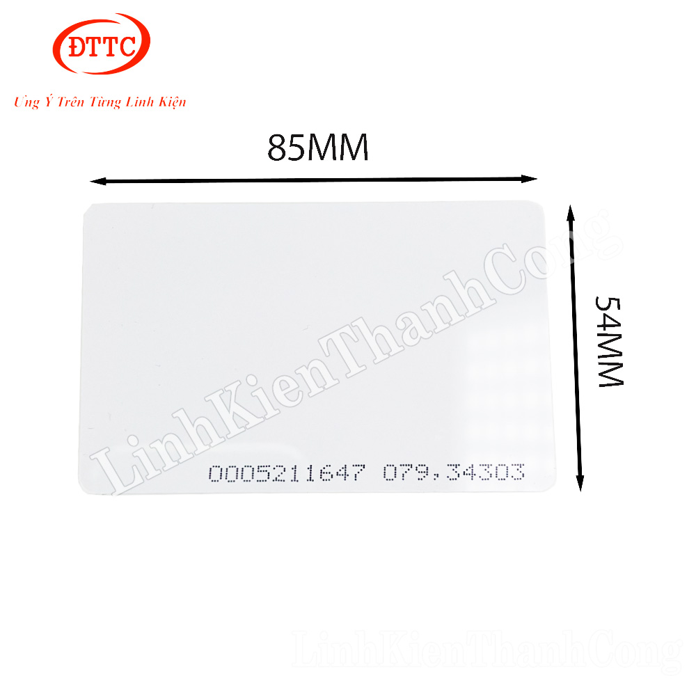 Thẻ Từ RFID 125KHz Loại Dày 0.8mm- Thẻ ID Chip TK4100 Dùng Làm Thẻ Nhân ...