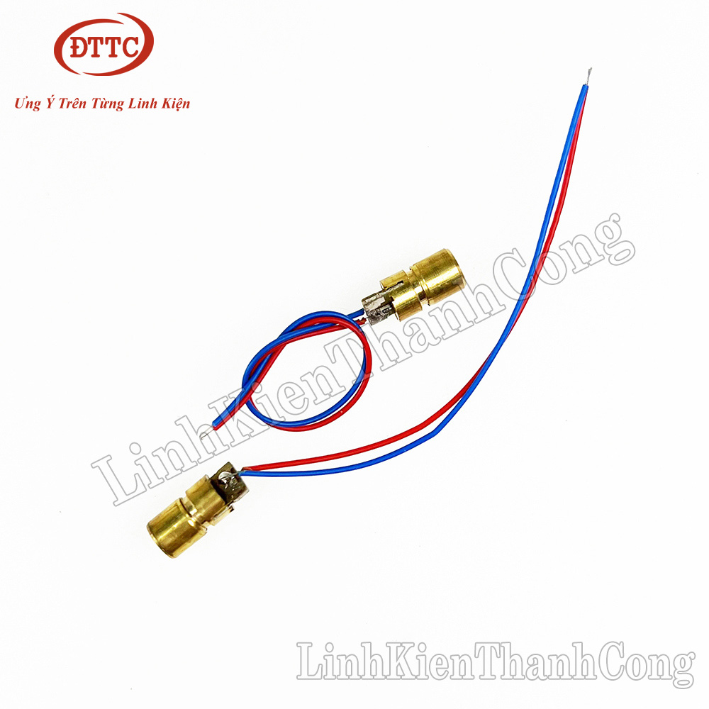 Đầu Phát Tia Lazer 5mW 6mm - Module Lazer Sáng Đỏ Hội Tụ 5V