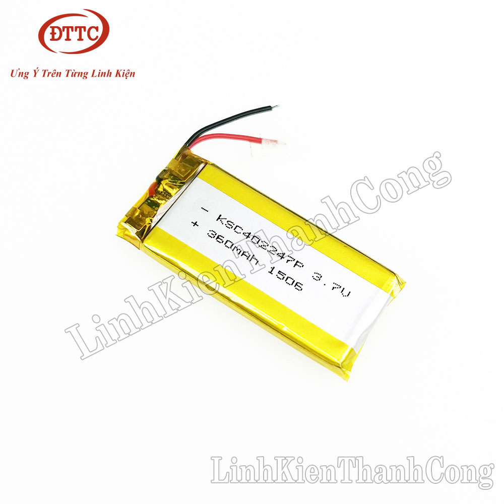 Pin Lipo 3.7V 360mAh 4x22x47mm(Có Mạch Bảo Vệ)