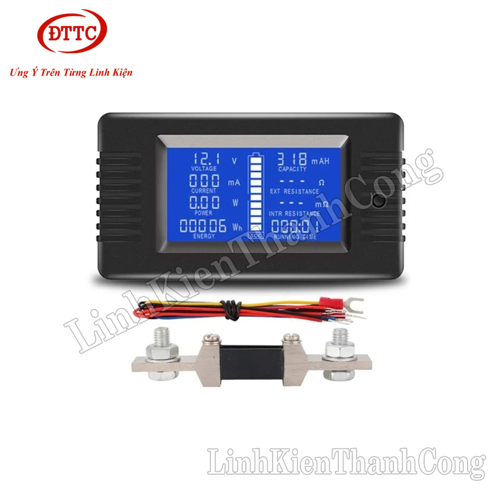 Đồng Hồ Đo Dung Lượng Pin, Điện Áp, Dòng Điện, Công Suất DC PZEM-015 0-200V 300A