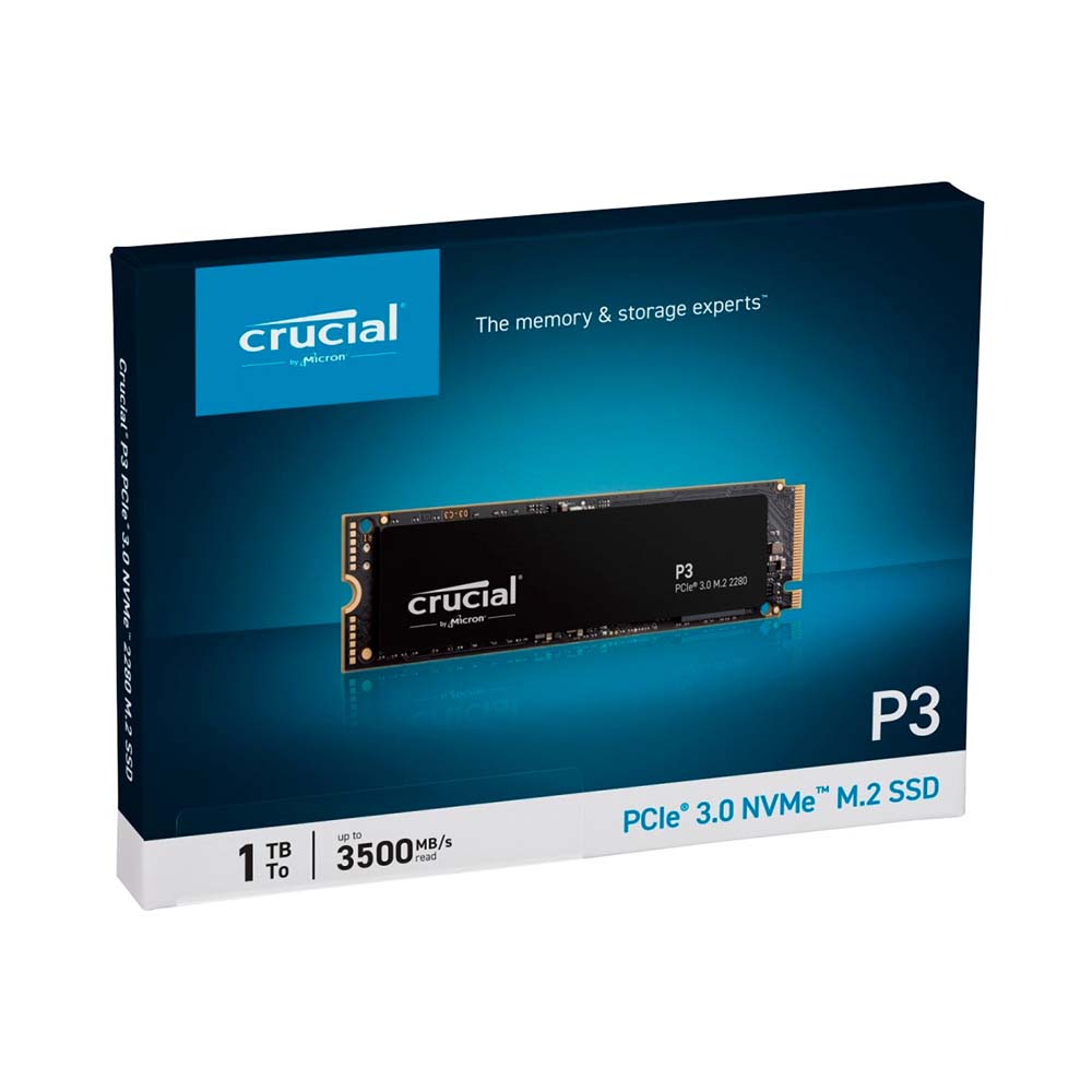 Ổ cứng SSD Crucial P3 1TB NVMe 3D-NAND M.2 PCIe Gen3 x4 CT1000P3SSD8