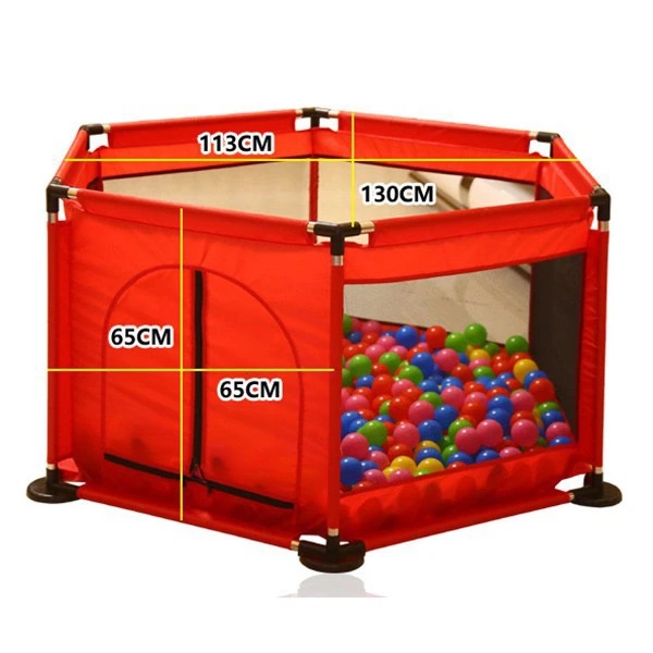 Quây bóng khung inox hình lục giác cho bé