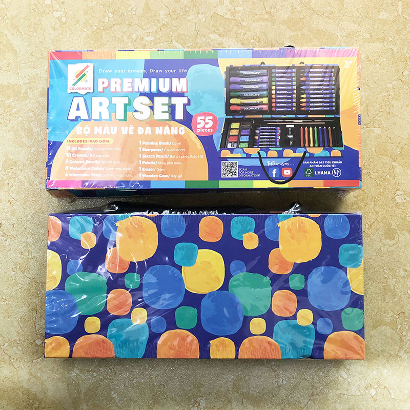Bộ màu vẽ đa năng Colormate hộp giấy M55 | MBMart.com.vn
