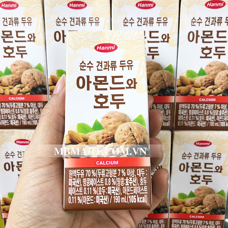 Sữa óc chó hạnh nhân đậu đen Hanmi Hàn Quốc 190ml | MBMart.com.vn