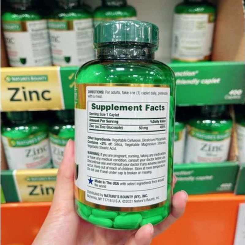 Viên Bổ Sung Kẽm Natures Bounty Zinc 50mg Vn