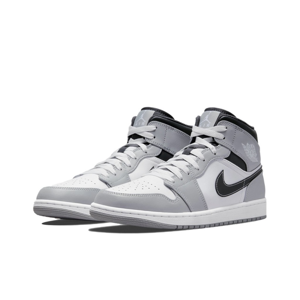 Jordan 1 Mid Light Smoke Grey - 554724-078