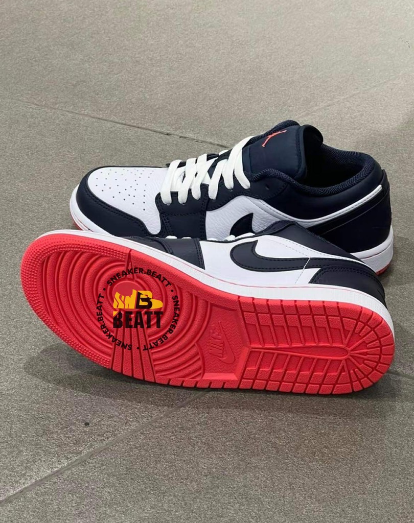 JORDAN 1 LOW RETRO OBSIDIAN EMBER GLOW - 553558-481