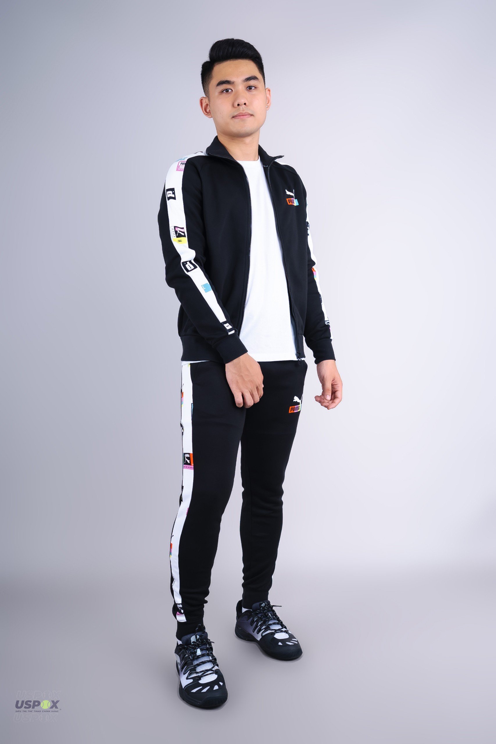 Bộ thể thao Puma T7 Black (form Á) – Uspox - Siêu thị giày thể thao ...