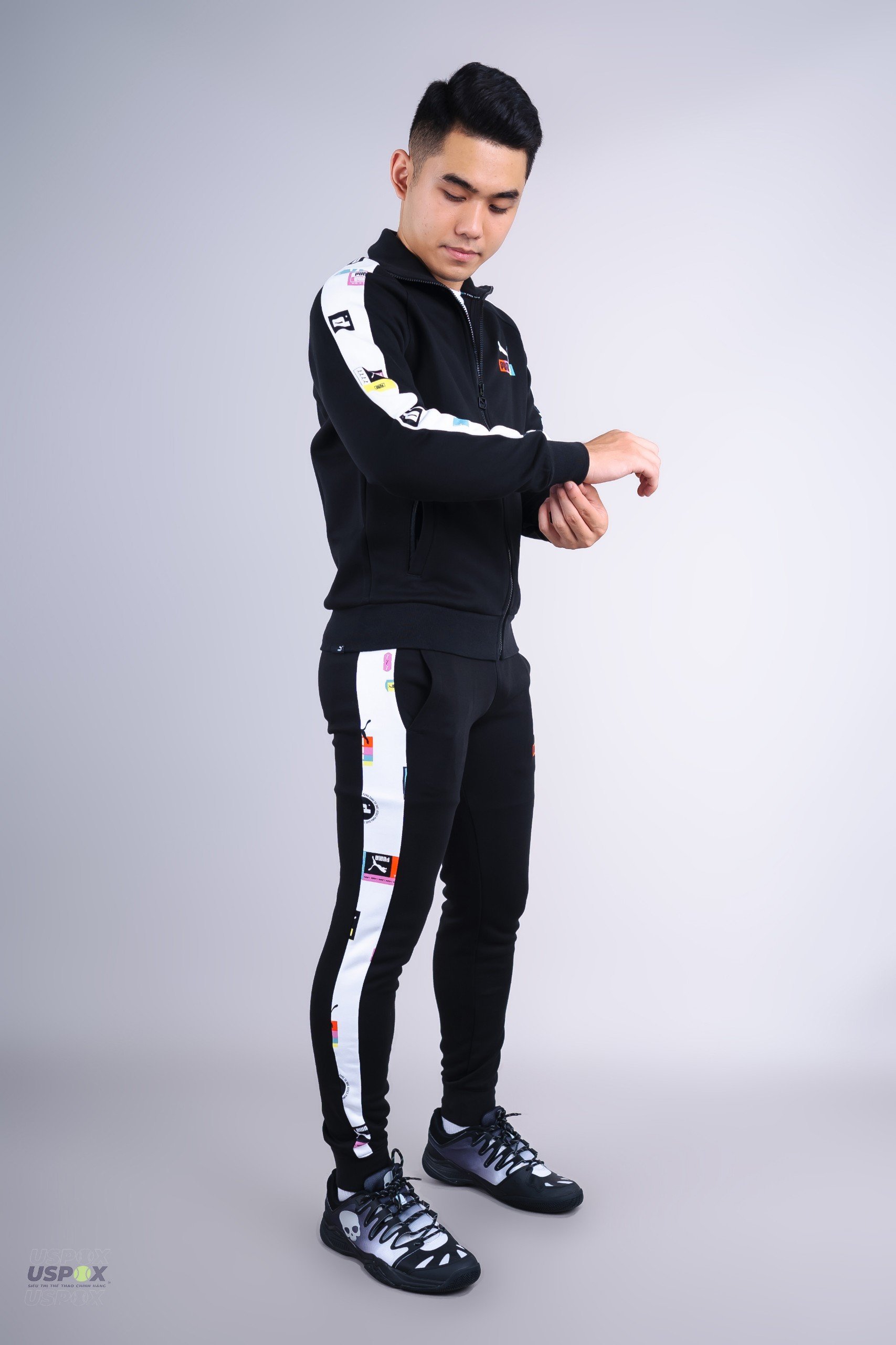 Bộ thể thao Puma T7 Black (form Á) – Uspox - Siêu thị giày thể thao ...