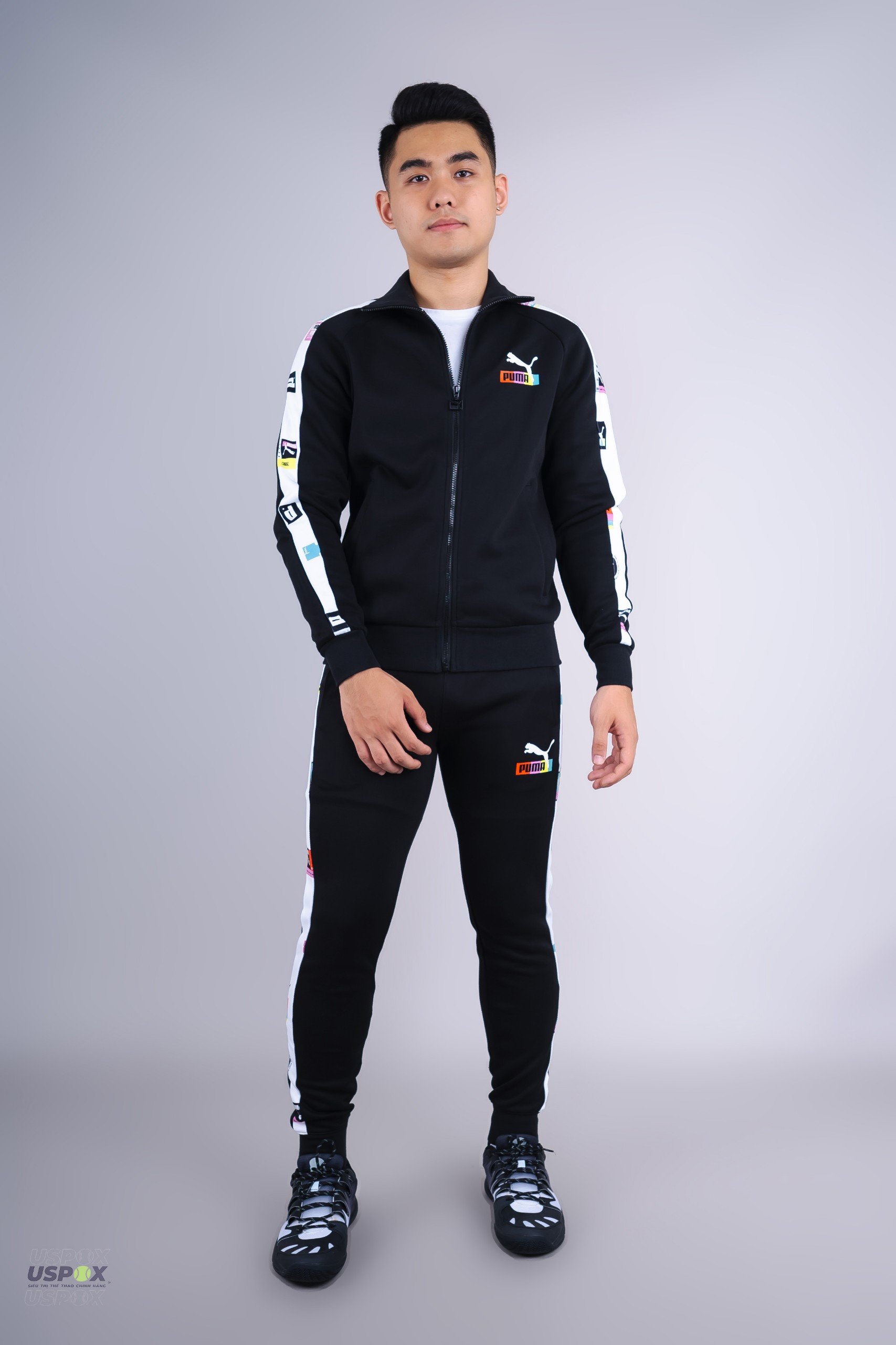 Bộ thể thao Puma T7 Black (form Á) – Uspox - Siêu thị giày thể thao ...