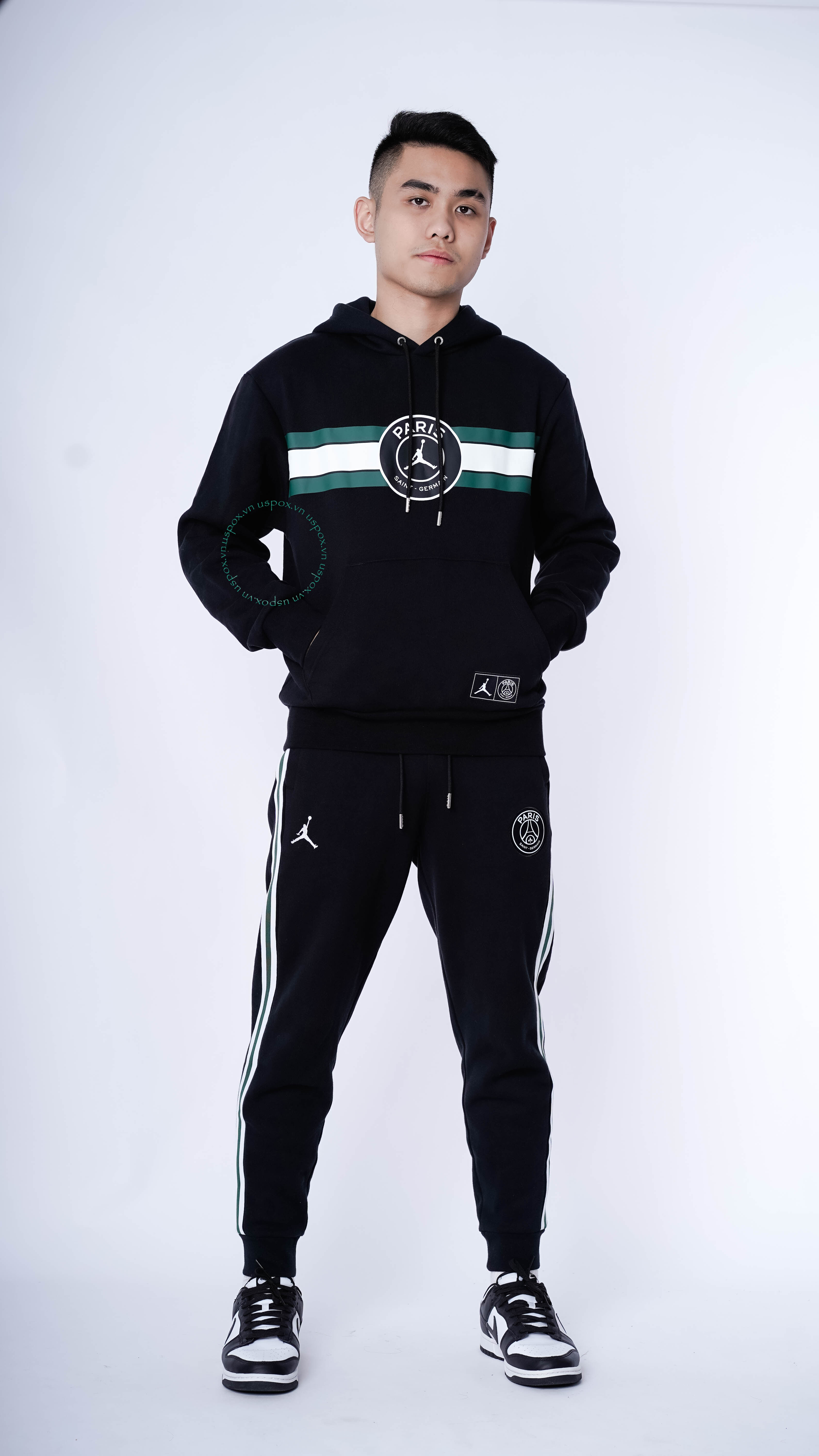 Bộ Nike JD PSG Black Green 2021 – Uspox - Siêu thị giày thể thao chính hãng