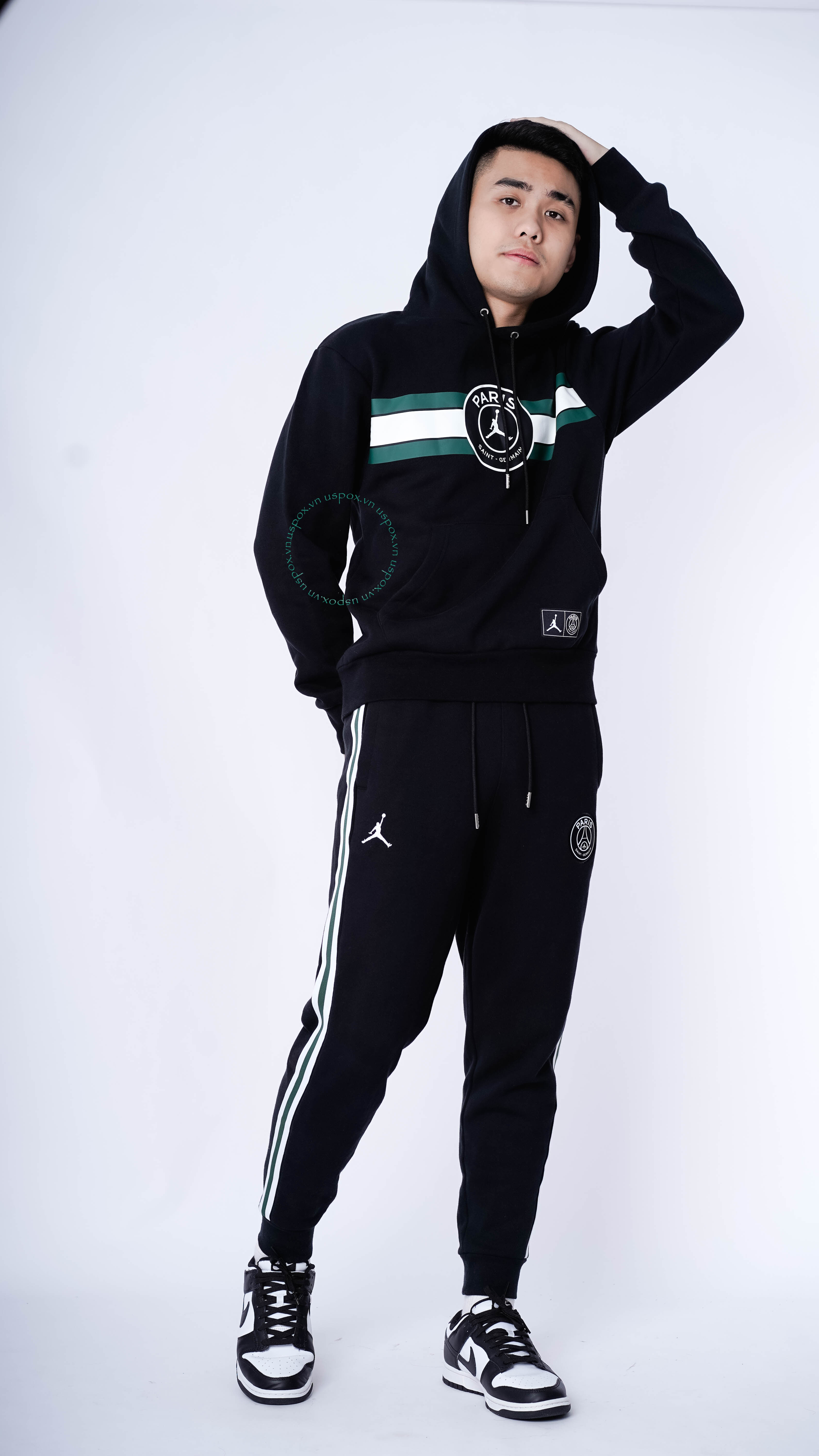 Bộ Nike JD PSG Black Green 2021 – Uspox - Siêu thị giày thể thao chính hãng