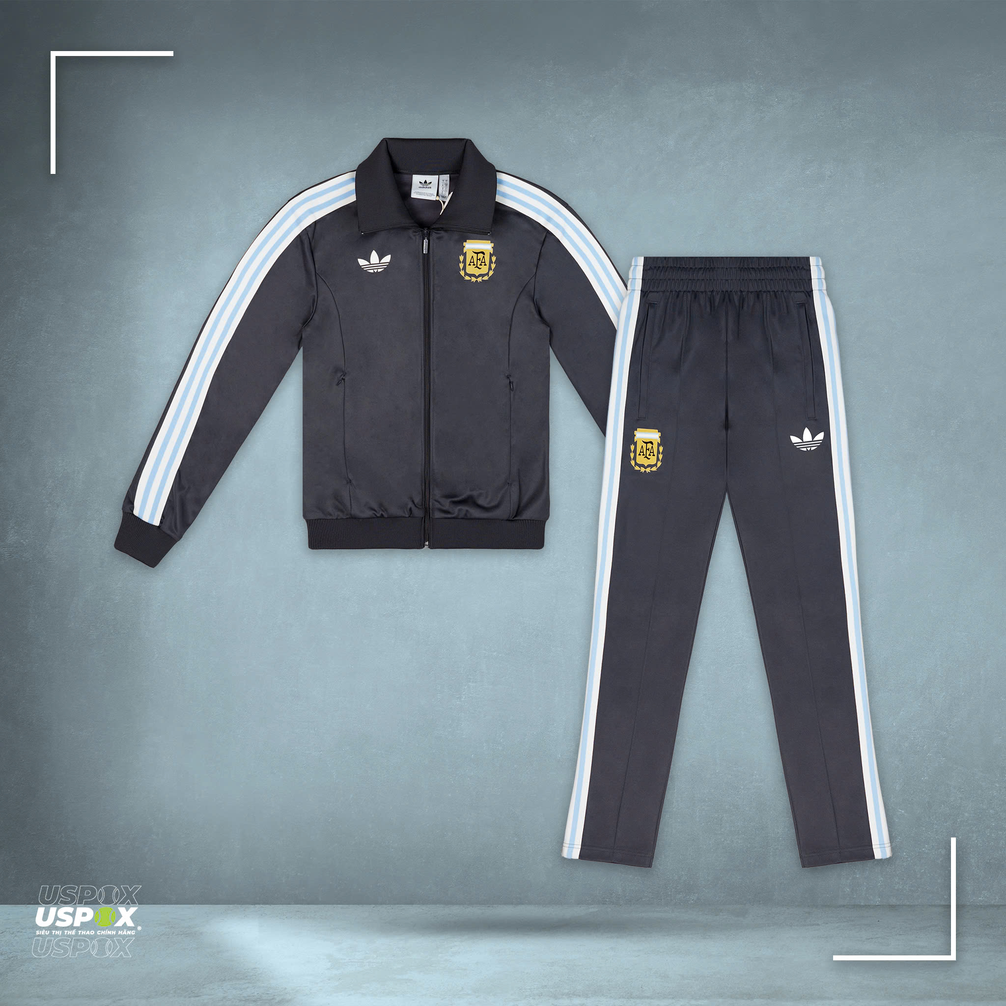 Bộ thể thao Adidas Argentina Beckenbauer Black – Uspox - Siêu thị giày ...