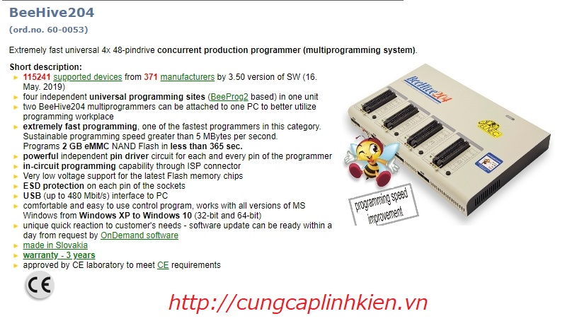 Máy nạp room, máy nạp chương trình BeeHive204 | Cửa hàng thiết bị - Linh kiện điện tử A to Z