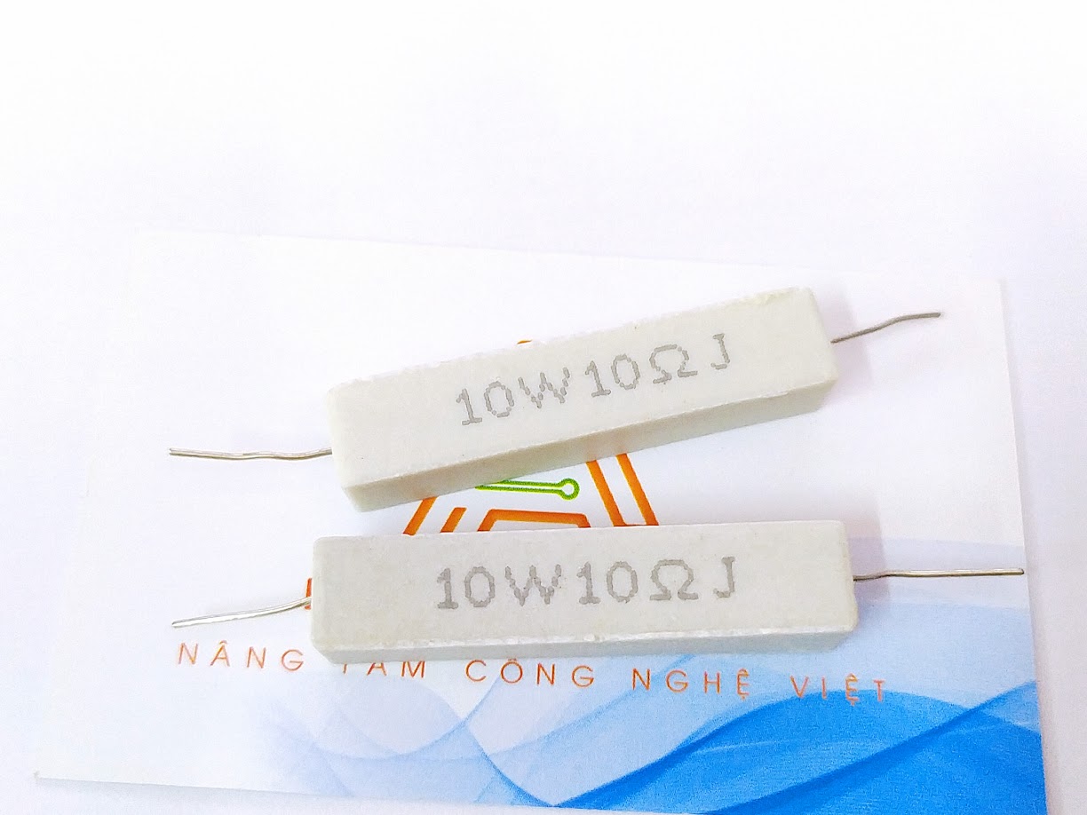 Điện trở sứ chân ruy 10w 10r | Cửa hàng thiết bị - Linh kiện điện tử A to Z