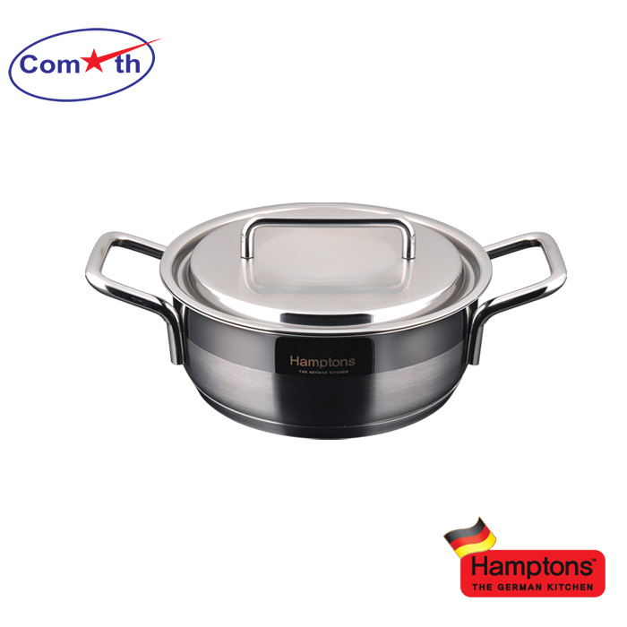 Xoong INOX 3 lớp 20cm nấu bếp từ Hamptons EuroLine HEL-20C