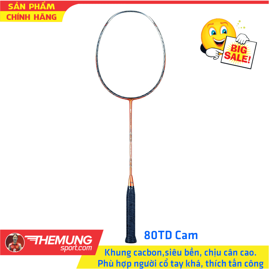 [80TD] Vợt Cầu Lông LiNing 3D BREAK FREE 80TD (Cam) ||Quả Đấm Thép Thế ...