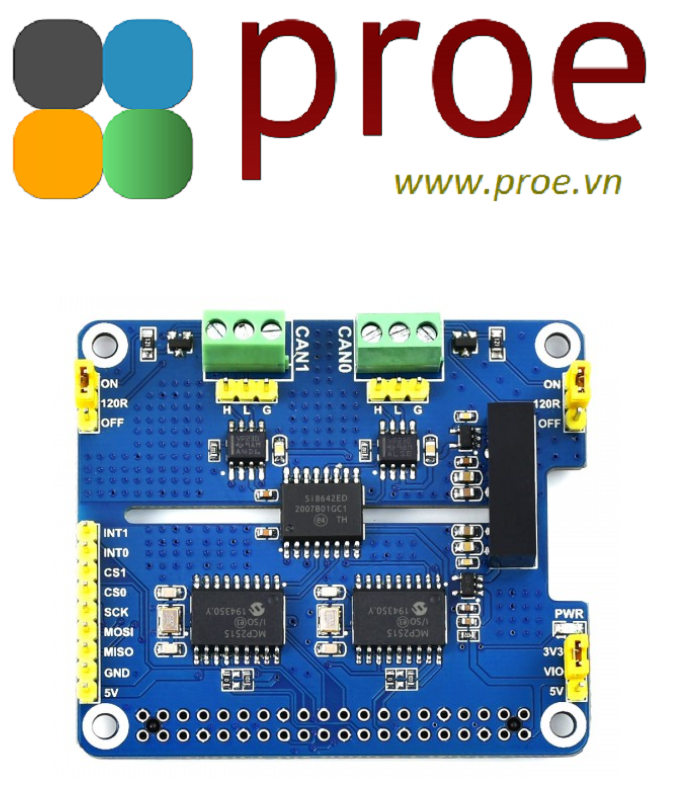 2-CH CAN HAT 2-Channel Isolated CAN Expansion HAT for Raspberry Pi ...