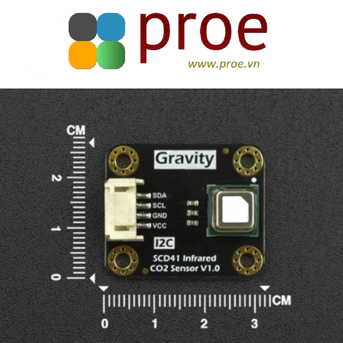 Gravity: I2C SCD41 Infrared CO2 Sensor (400 - 5000 ppm) | Điện tử ProE