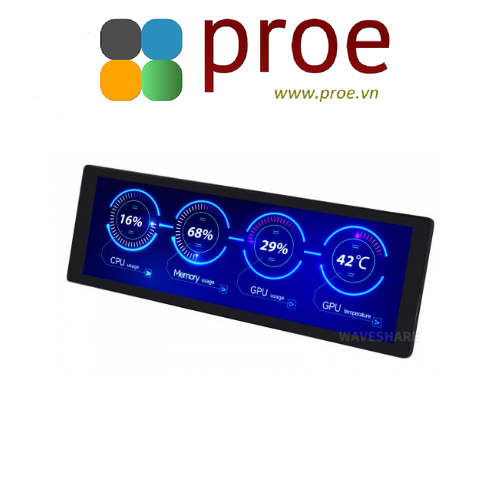 7.9inch IPS Display, 400×1280 Pixel, Toughened Glass Panel, HDMI ...