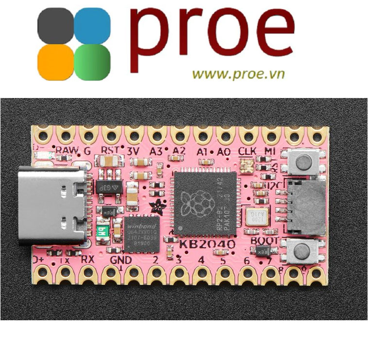 5302 Adafruit KB2040 - RP2040 Kee Boar Driver | Điện tử ProE