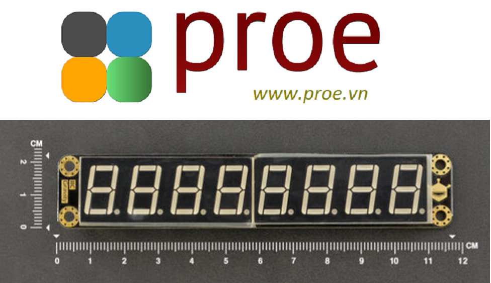 8-Digital LED Segment Display Module (Red) | Điện tử ProE