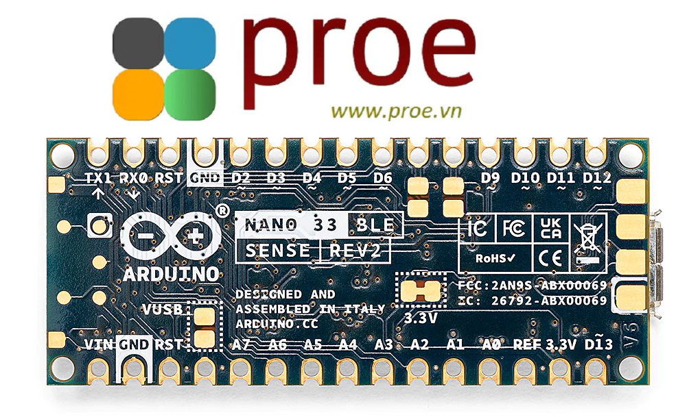 Arduino Nano 33 BLE Sense Rev2 | Điện tử ProE