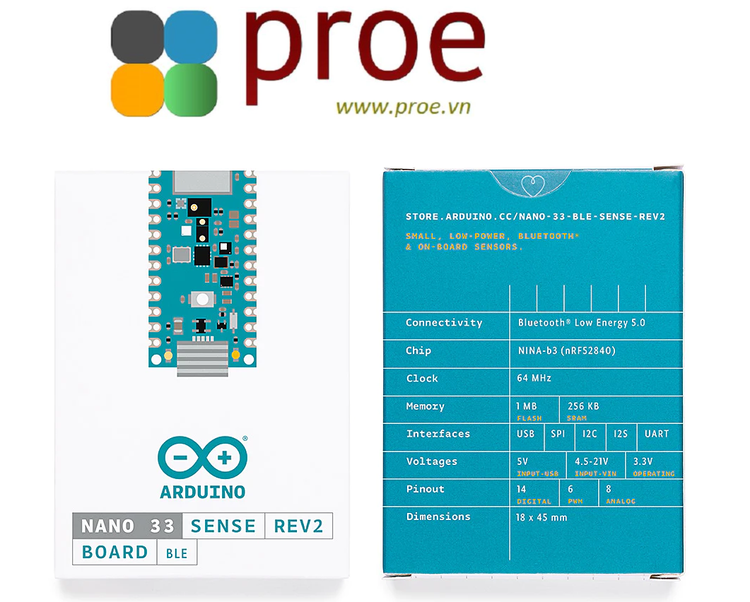 Arduino Nano 33 Ble Sense Rev2 Điện Tử Proe
