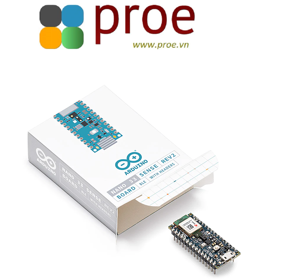 ABX00070 Arduino Nano 33 BLE Sense Rev2 with headers | Điện tử ProE