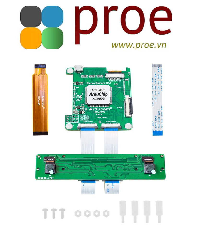 Arducam 8MP Synchronized Stereo Camera Bundle Kit for Raspberry Pi ...