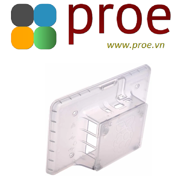 Vỏ màn hình ASM-1900035-01 Clear Raspberry Pi LCD Touchscreen Case | Điện tử ProE