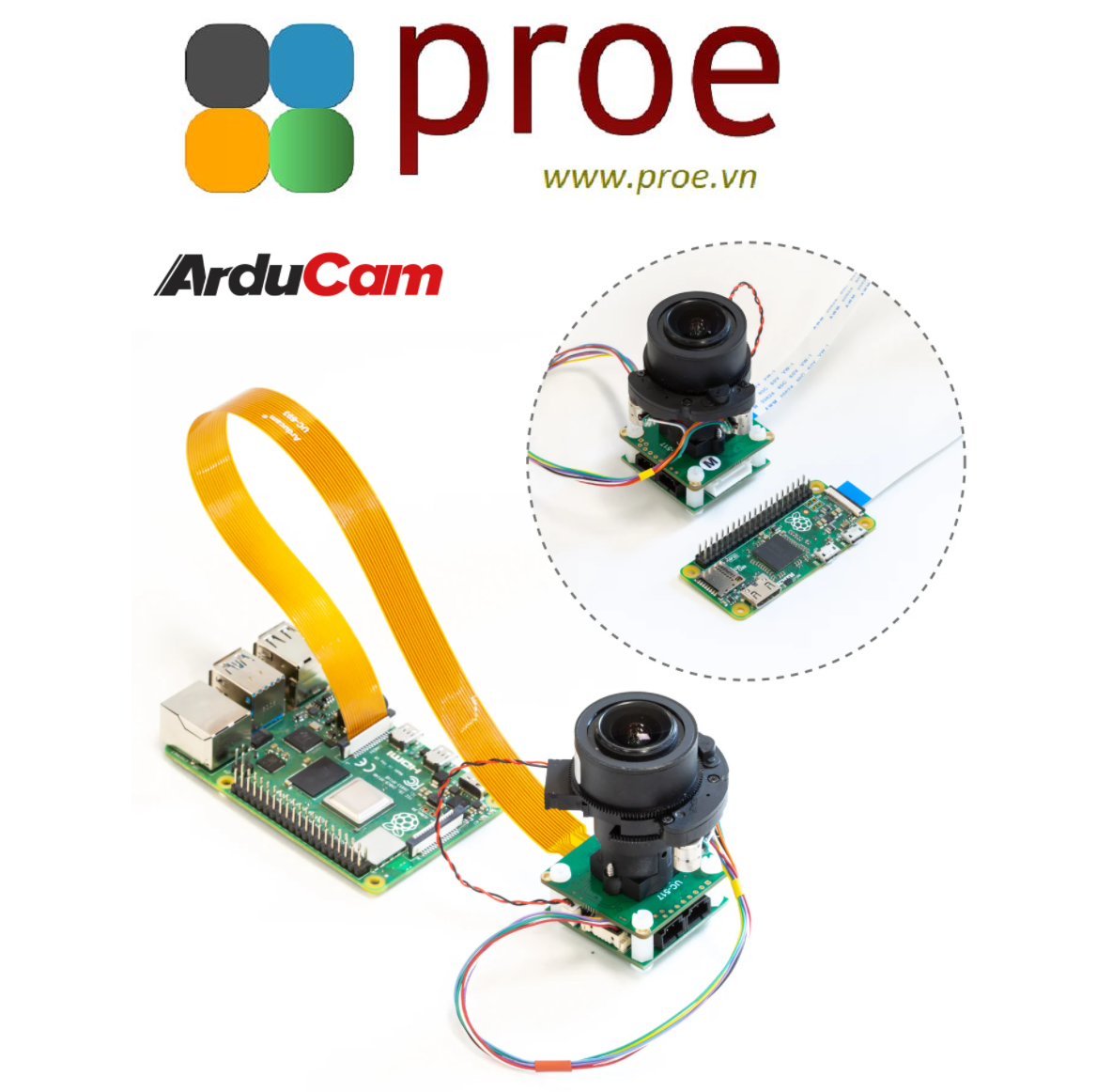 Arducam 12MP IMX477 Pan Tilt Zoom(PTZ) Camera for Raspberry Pi 4/3B+/3 ...