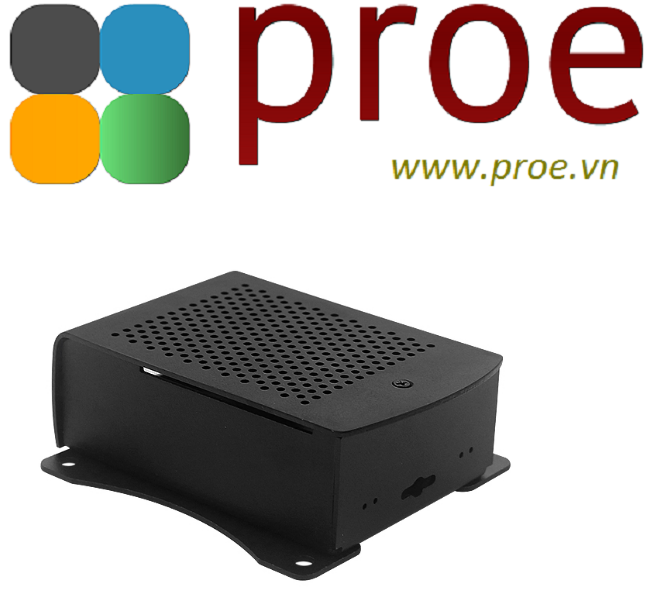 Vỏ nhôm cho Raspberry Pi 4 có đai kèm quạt | Điện tử ProE