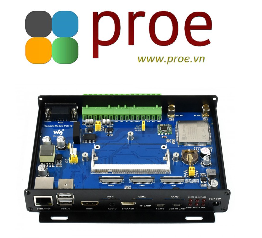 Industrial IoT Mini-computer Add-ons, 4G / PoE Features, Based on Raspberry Pi Compute Module ...