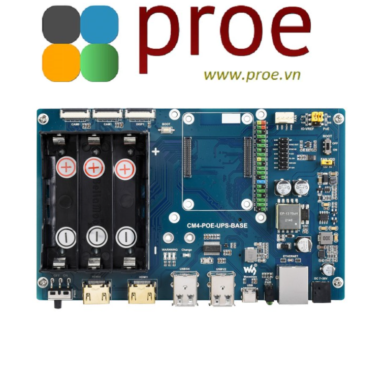 PoE UPS Base Board Designed for Raspberry Pi Compute Module 4, Gigabit ...