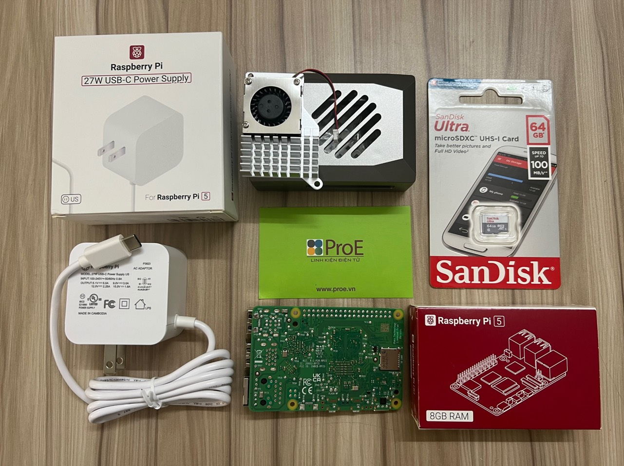 Combo Raspberry Pi 5 Active Cooler | Điện tử ProE Combo Raspberry Pi 5 Active Cooler | Điện tử ProE